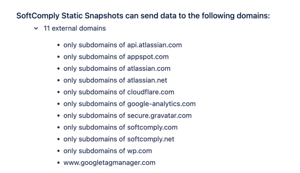 Static Snapshots - SoftComply