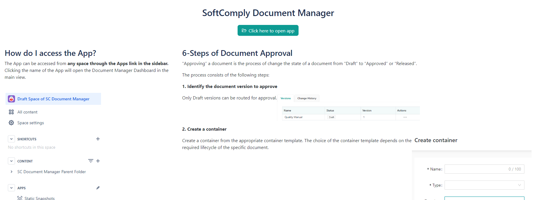 Manual for SoftComply Document Manager - SoftComply