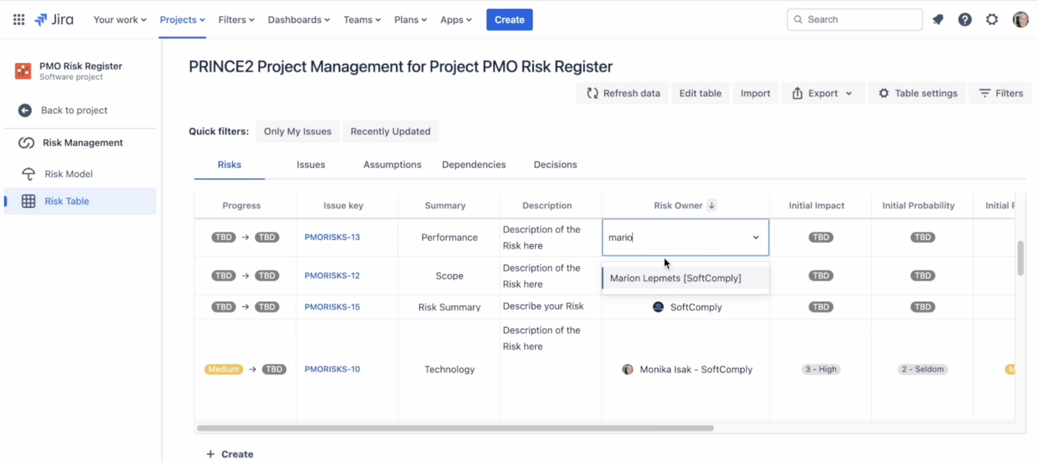 Jira Risk Management Worklow (Tutorial) SoftComply