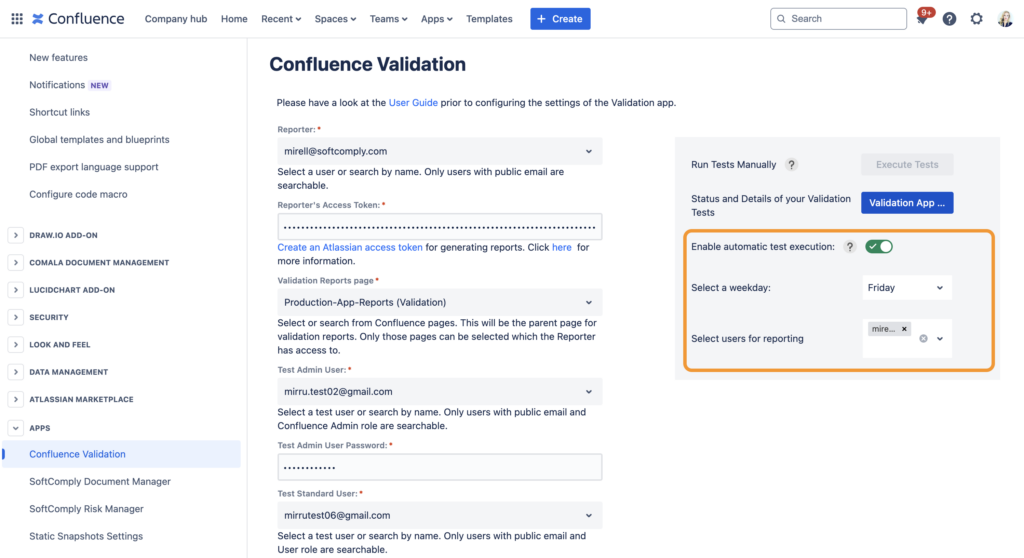 Validation for Confluence - SoftComply