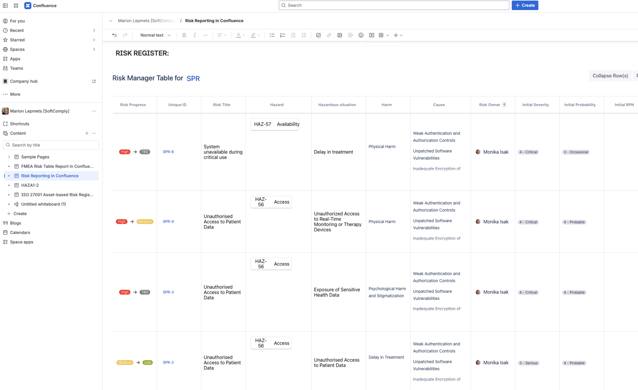 How to Create Risk Reports in Jira and Confluence - SoftComply